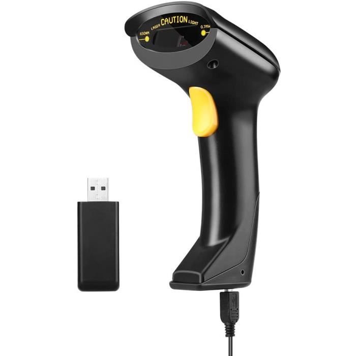 Scanner Lecteur Code Barre 1D 3en1 Connexion Filaire USB et Sans Fils ...