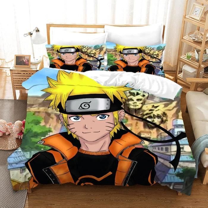 Housse de Couette Naruto - Parure de Lit Naruto Anime Motif 3D Housse ...