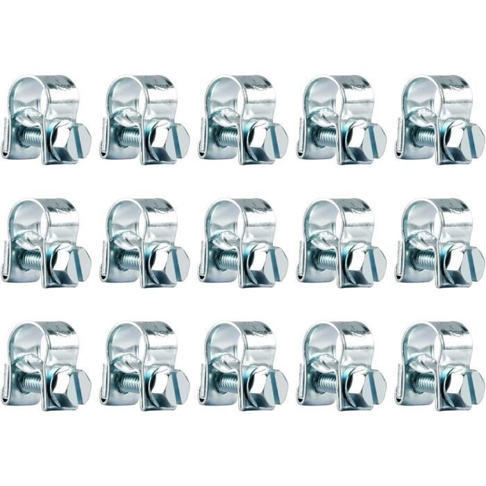 15 Pièces Collier De Serrage Métallique Inox 7-9Mm Colliers Serrage ...