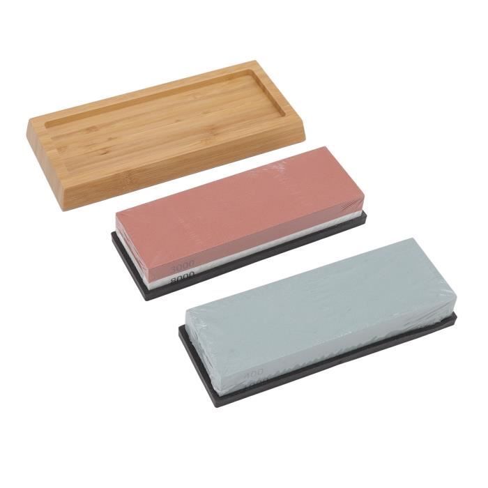 Pierres à aiguiser - FDIT - Pierre à Aiguiser les Couteaux - Double Face - Grain 1000 et 6000 ...