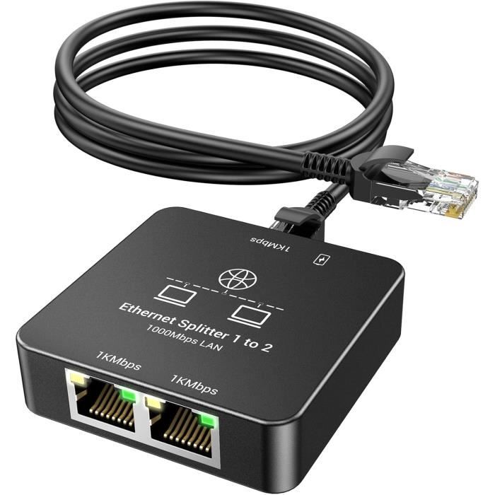 KiWiBiRD Hub Switch RJ45,multiprise ethernet repartiteur doubleur Prise ...