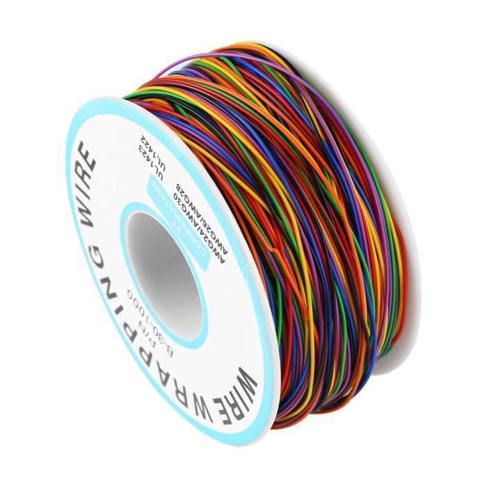 Câble Souple Et IsolantRouleau De Câble Electrique - 280M 30Awg 8 Fils ...