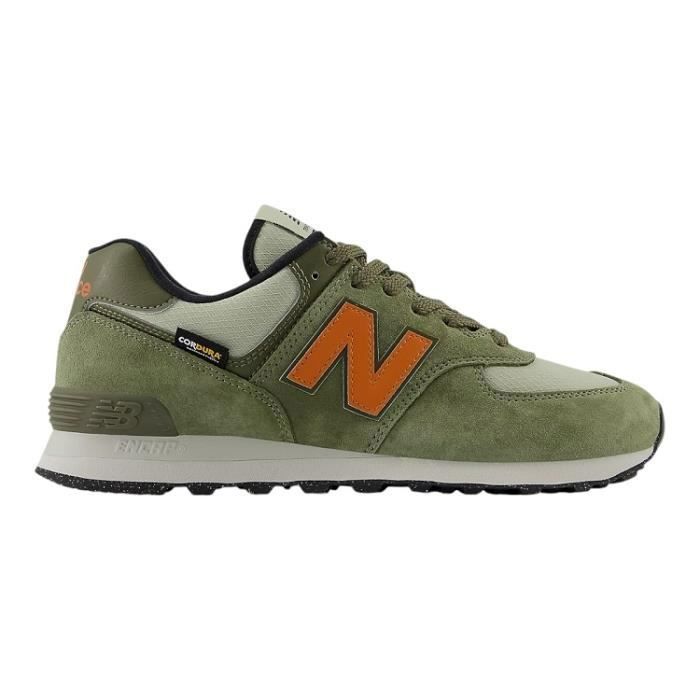 Baskets - New Balance - U574V2 - Vert - Talon Plat - Lacets - Cuir Vert ...