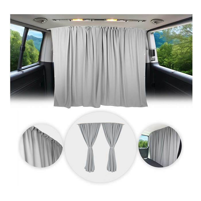 Rideaux De Séparation de Cabine pour Toyota HiAce L1 Gris Tissu ...
