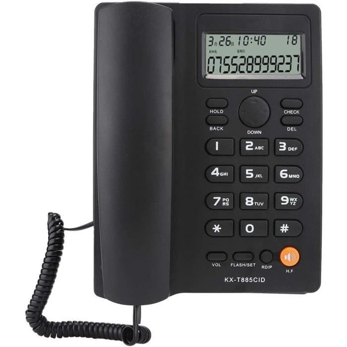 Téléphone Filaire, Affichage Du Numéro D'Appelant Kx-T885 En Mode Mains Libres Pour Téléphonie ...