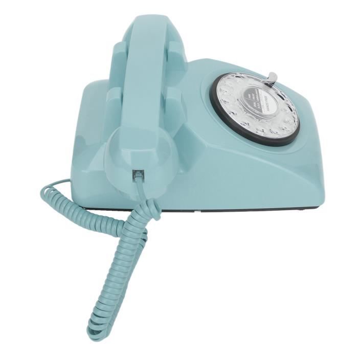 Sonew Téléphone fixe rotatif Téléphone Fixe Rétro à Sonnerie Mécanique ...