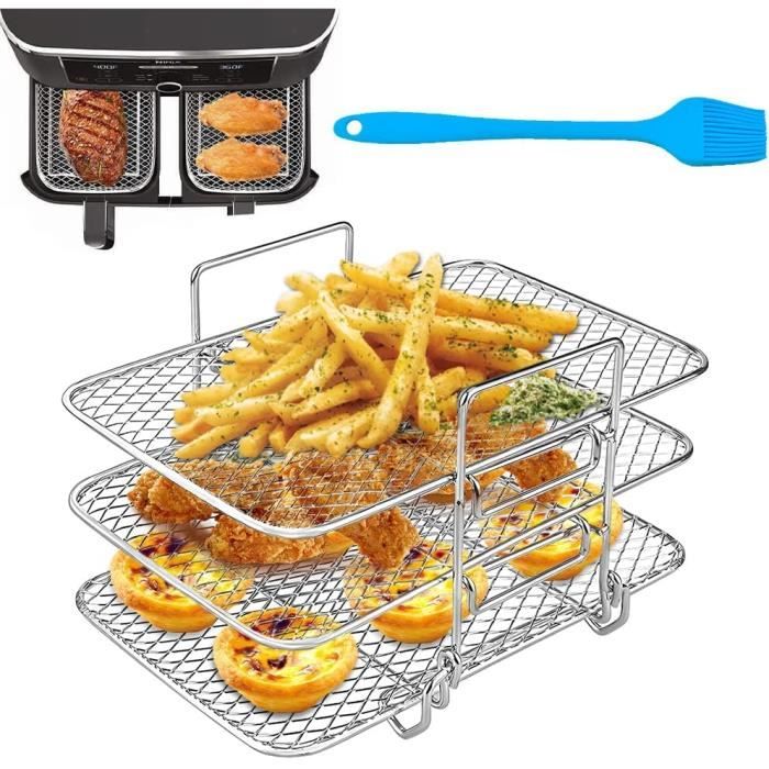 Grille De Friteuse À Air En Acier Inoxydable Grille De Déshydratation Multicouche Support De ...