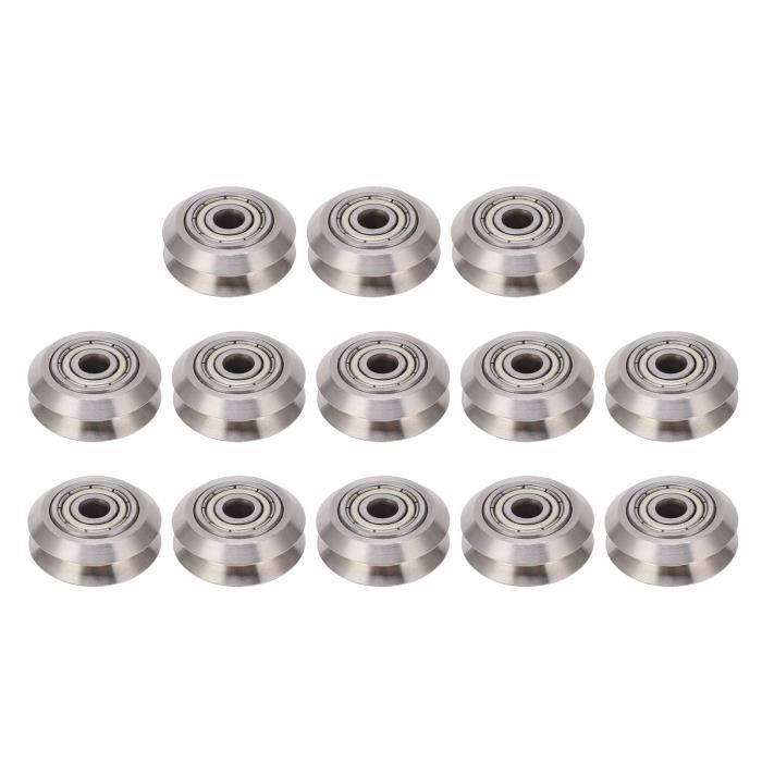 YOSOO poulie de roulement à engrenage en V 13 pièces V poulie roue en acier inoxydable ...