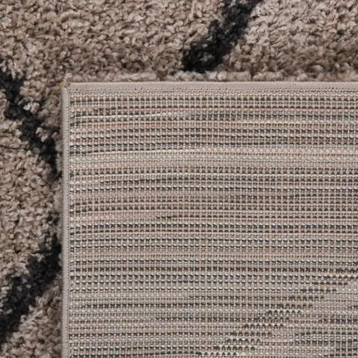 TIP - Décorations - Tapis shaggy à poils longs Beige et anthracite ... TIP - Décorations - Tapis shaggy à poils longs Beige et anthracite ...