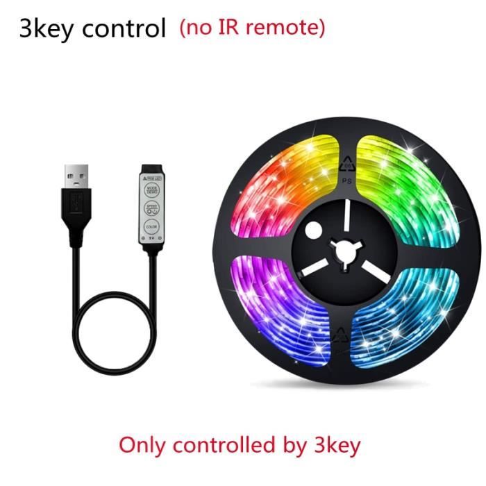 BANDE LED,3key control-2835-1m--Bande lumineuse LED RGB 2835, 1M 10M ...