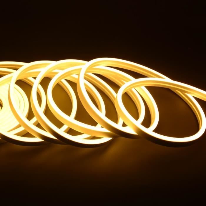 BANDE LED,Warm White-Only Neon Strip-5m--Bande lumineuse LED en néon ...