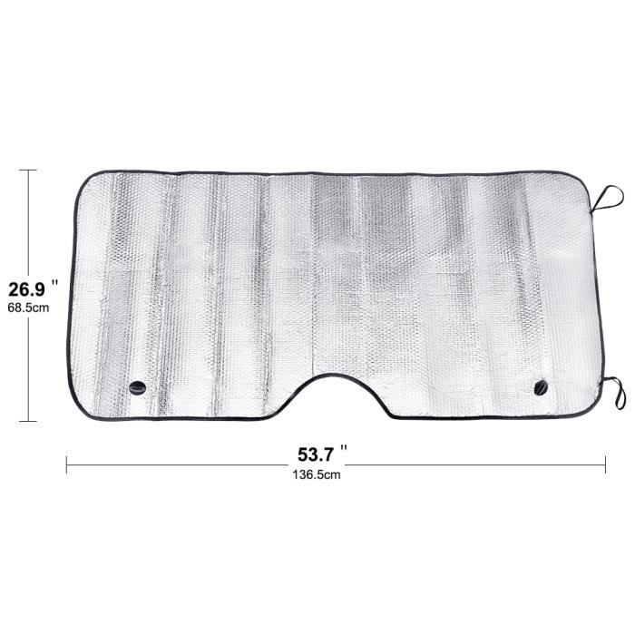 PARE SOLEIL,138X68CM--Pare soleil pour vitres avant et arrière de voiture, protection UV, 1 ...