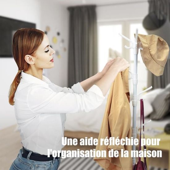 COSTWAY Porte Manteaux Portant pour Vêtements 8 Crochets (16 Branches ...