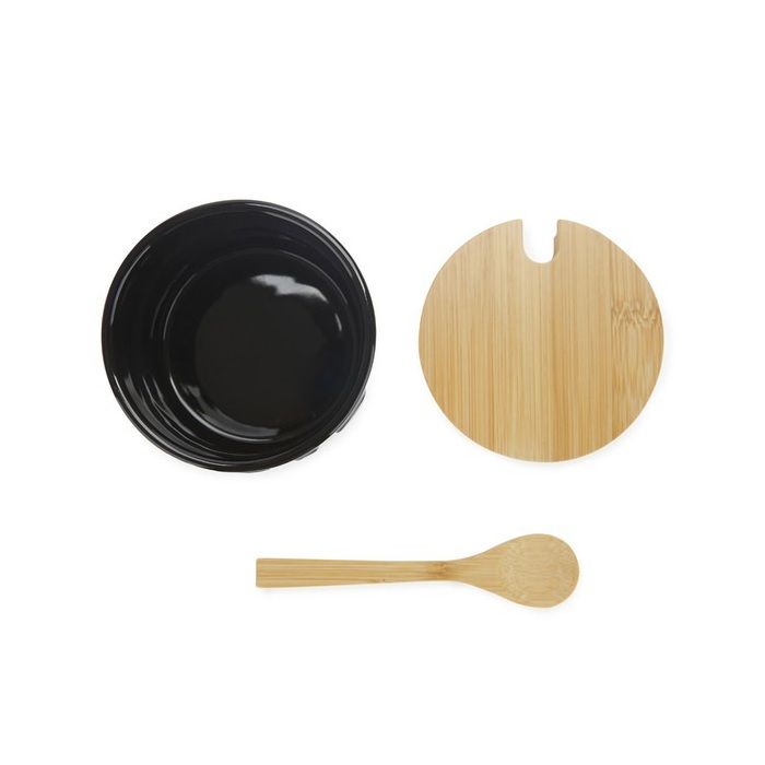 Sucrier Balvi en céramique et bambou - Noir - Cdiscount Maison