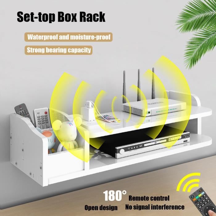 Boîte de rangement pour routeur WiFi avec télécommande,étagère de ...
