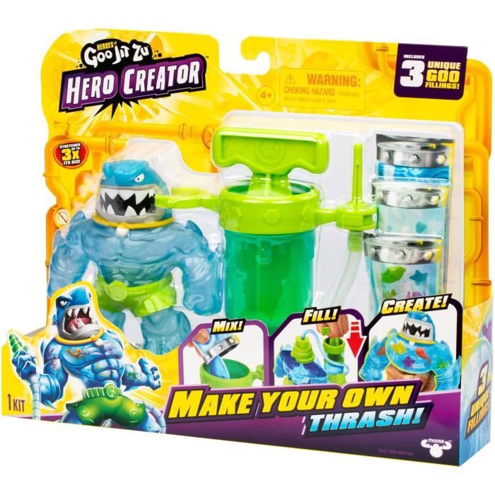 Figurine Hero Creator Thrash 11cm - HEROES OF GOO JIT ZU - Kit de ...