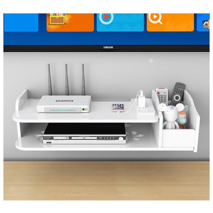 Boîte de rangement pour routeur WiFi avec télécommande,étagère de ...