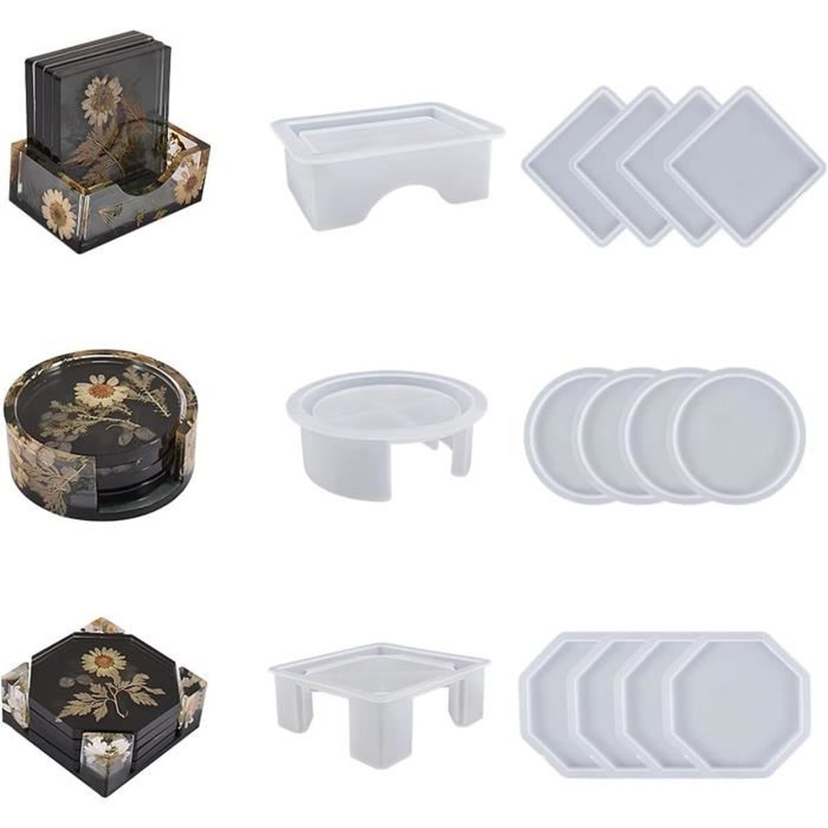 Moule Resine Epoxy,Moule Resine Epoxy Boîte de Rangement, DIY Moule ...