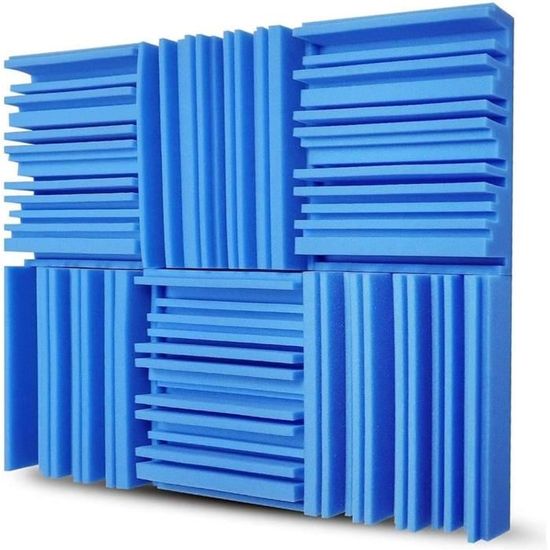 Lot De 12 Panneaux Acoustiques En Mousse - Isolation Phonique - Pour ...