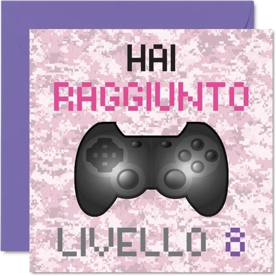 Carte De 8e Anniversaire Jeux Vidéo Pour Filles Vous Avez Atteint Le