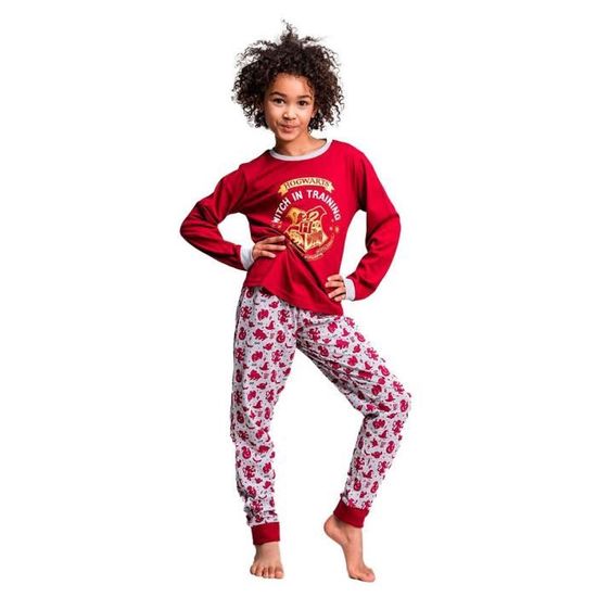 Pyjama Long Enfant Garçon - Harry Potter - 6 Ans - Rouge - 100% Coton ...