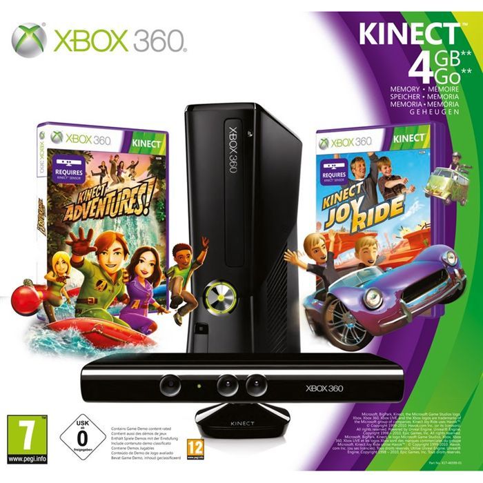 X360 4GO KINECT+KINECT ADVENTURES+KINECT JOY RIDE - Cdiscount Jeux vidéo