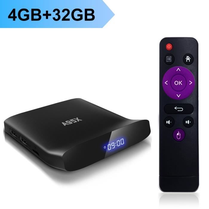 Ue Plug - 4 Go 32 Go - A95X W2 Android 11 Boîte de TÉLÉVISION Intelligente Amlogic S905W2 4 GO ...