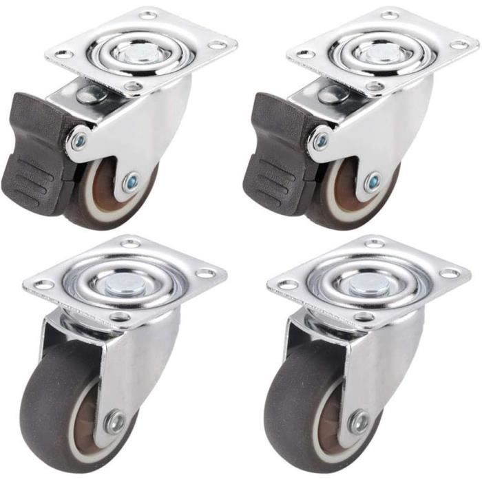 Roues Roulettes, Pivotant-Roulettes Fixes Avec Freins, Roulettes Lourds ...