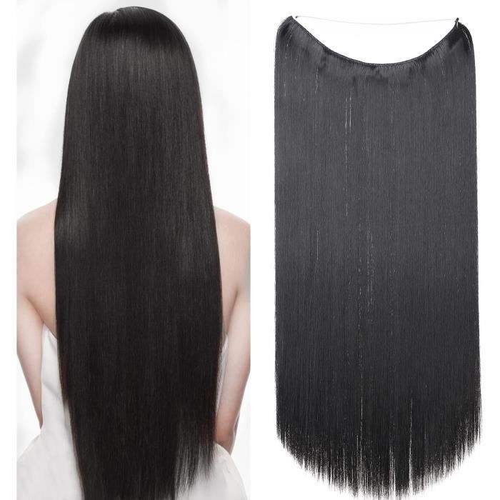 50Cm Tout Droit Extensions De Cheveux Bandeau Secret Pas De Clip Facile ...