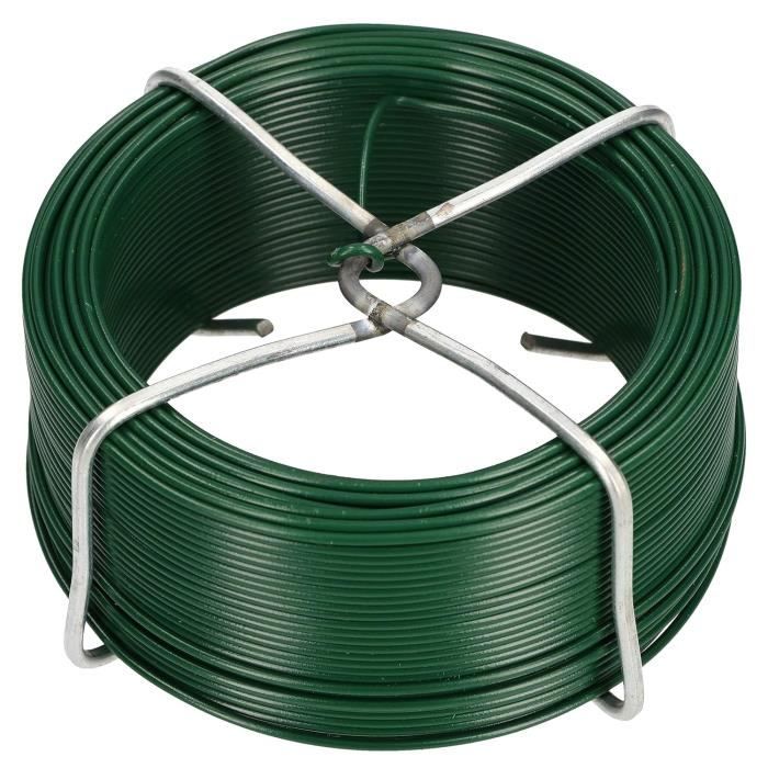 Fil de jardin - Diamètre : 1,4 mm 50 m Revêtement PVC - Fil de liaison ...