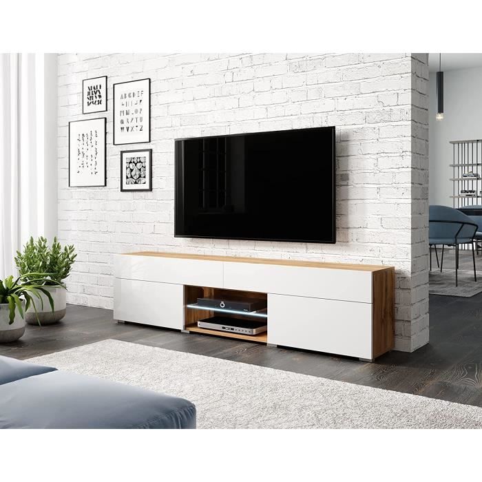 Meuble TV Lowboard Carrera 180 cm Meuble TV différentes couleurs sans ...