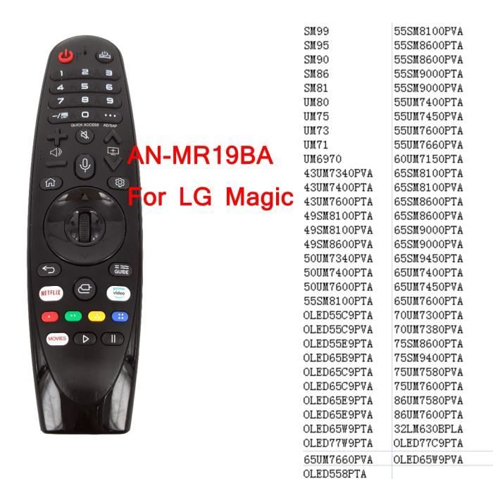 Couleur AN-MR19BA Voix Pour LG Magic Télécommande TV AN-MR650A AN-MR18BA AN-MR19BA MR20GA ...