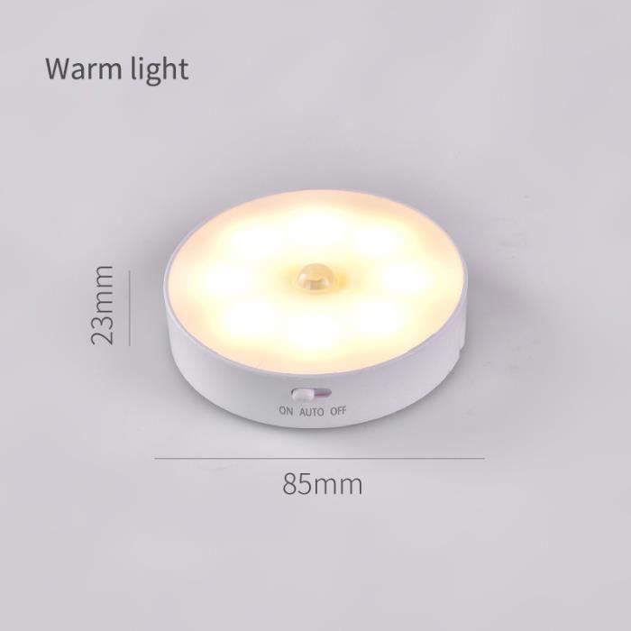 Veilleuse LED sans fil avec capteur de mouvement, lampe murale ...