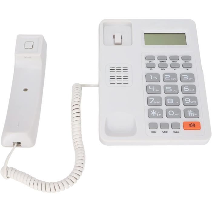 Téléphone Filaire,Téléphone Fixe Avec Écran Lcd,Téléphone De Bureau ...