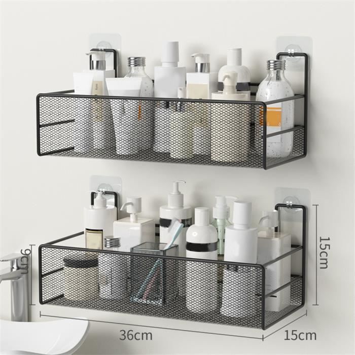 L -Support mural de salle de bain, support de gel douche, panier de ...