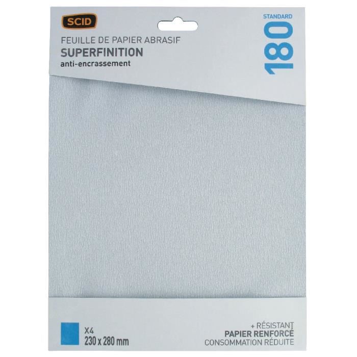 Papier corindon anti-encrassement SCID Grain 18... - Cdiscount Bricolage