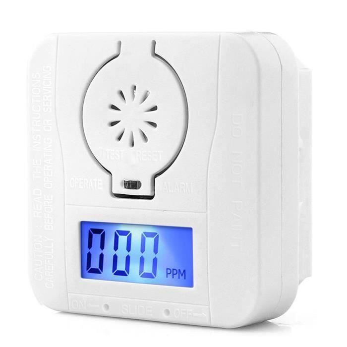 Cheap-Détecteurs Monoxyde Carbone CO Alarme Avertisseur Numérique ...