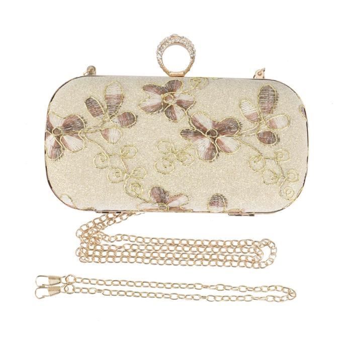 Vintage Femmes Sac à Main Strass Sacs Broderie Bagues Sacs de SoiréE le ...