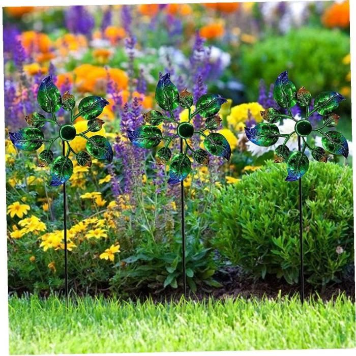 Sculpture de vent Spinner Jardin Moulin décoratif Multicolore pour la ...