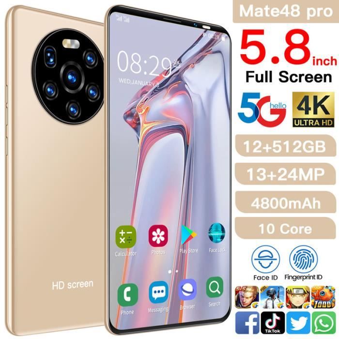 SMARTPHONE SENIOR - Smartphone Mate48 Pro téléphone Android 58 or ...
