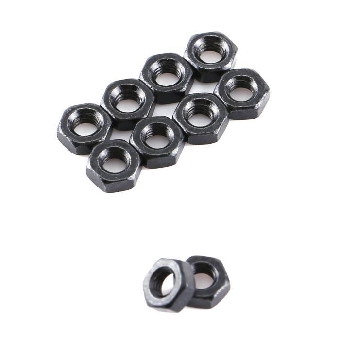 YOSOO assortiment de boulons Boulon de vis à six pans creux en acier allié noir M3 avec écrous ...
