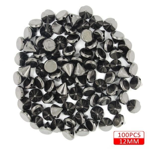 RIVET,12MM Cone Black--Rivets à coudre CCB pyramides, 100 pièces ...