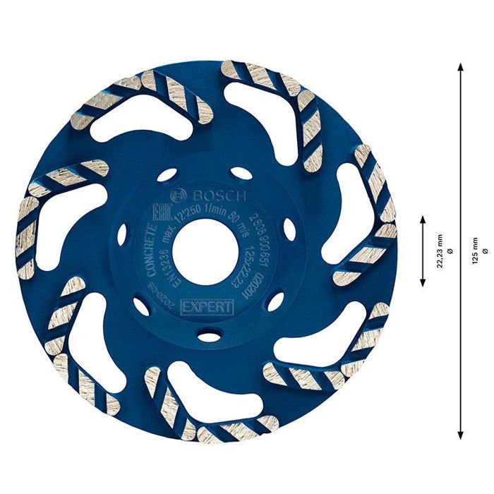 Meuleuse assiette diamant - BOSCH EXPERT - 2608900651 - 125 mm ...