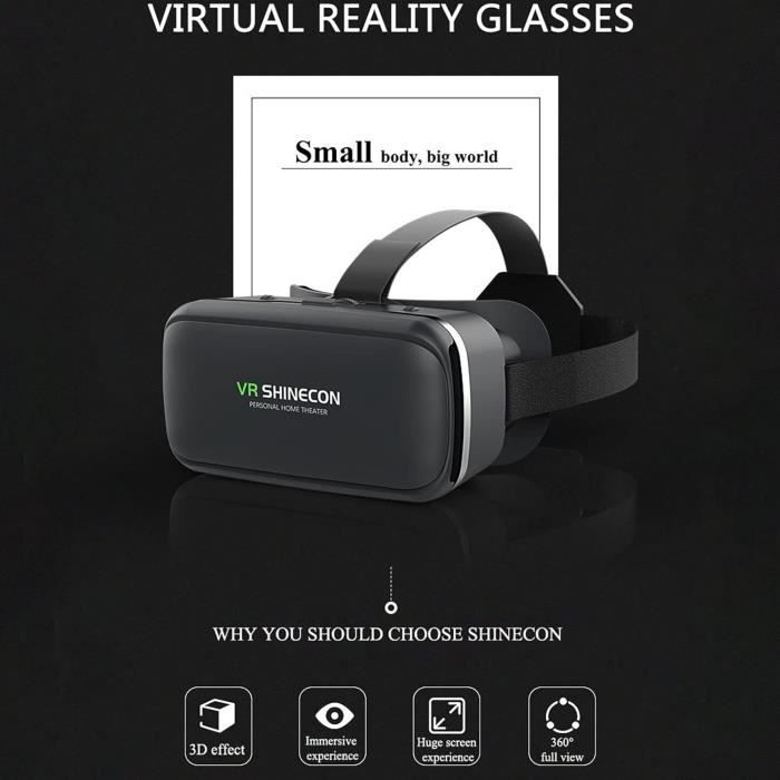 Casque Réalité Virtuelle, Casques Vr Compatibles Pour Iphone Et Smartphones Android, Boîte De ...