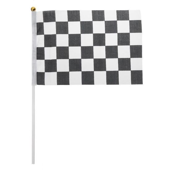 12 pcs Black White Chequered F1 Formula One Racing Banners Hand Waving ...