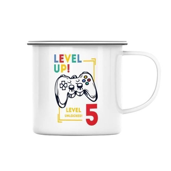 Mug en Métal Emaillé Level Up! Unlocked 5 Anniversaire Celebration ...