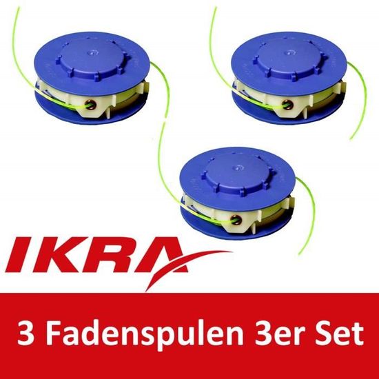 Ikra Lot de 3 bobines de rechange pour coupe-bordures - 13006001-3 - Cdiscount Jardin