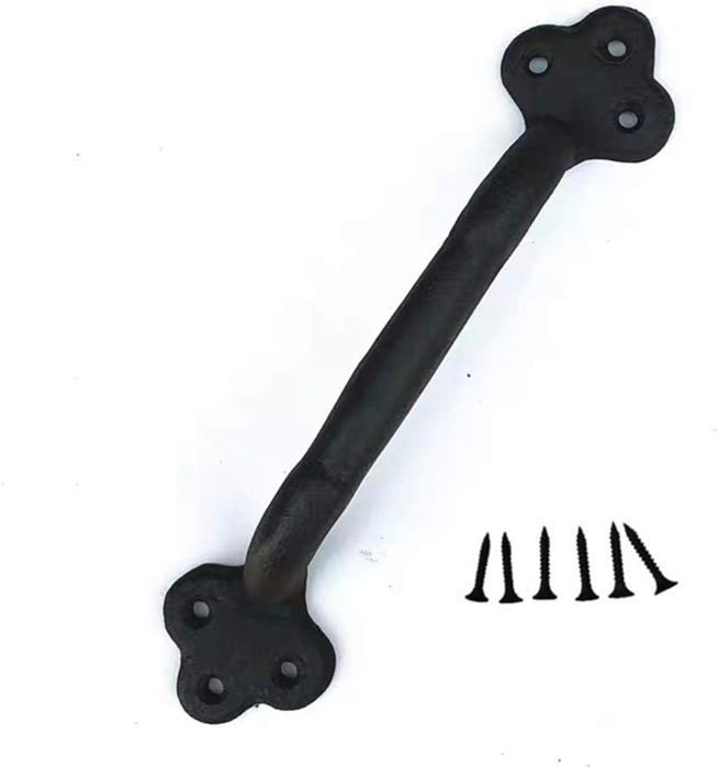 Poigne De Porte Coulissante Noire De 229Mm Porte De Grange Goulissante ...