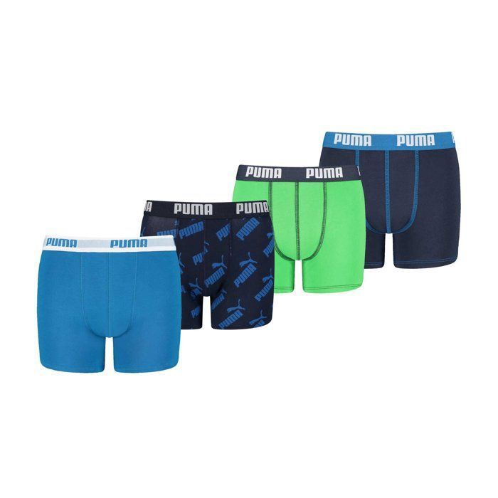 Puma Caleçon Garçon - uni,Paquet de 4,PUMA BOYS BASIC BOXER AOP 4P ECOM ...