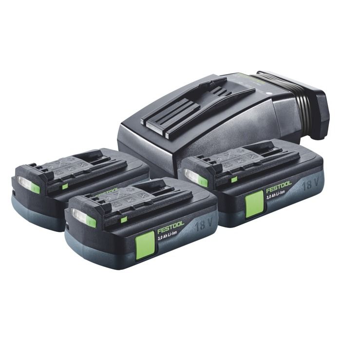 Pack de Batteries 18V - Festool - BP 18 Li 3,0 C - 3x 3,0 Ah - Chargeur ...